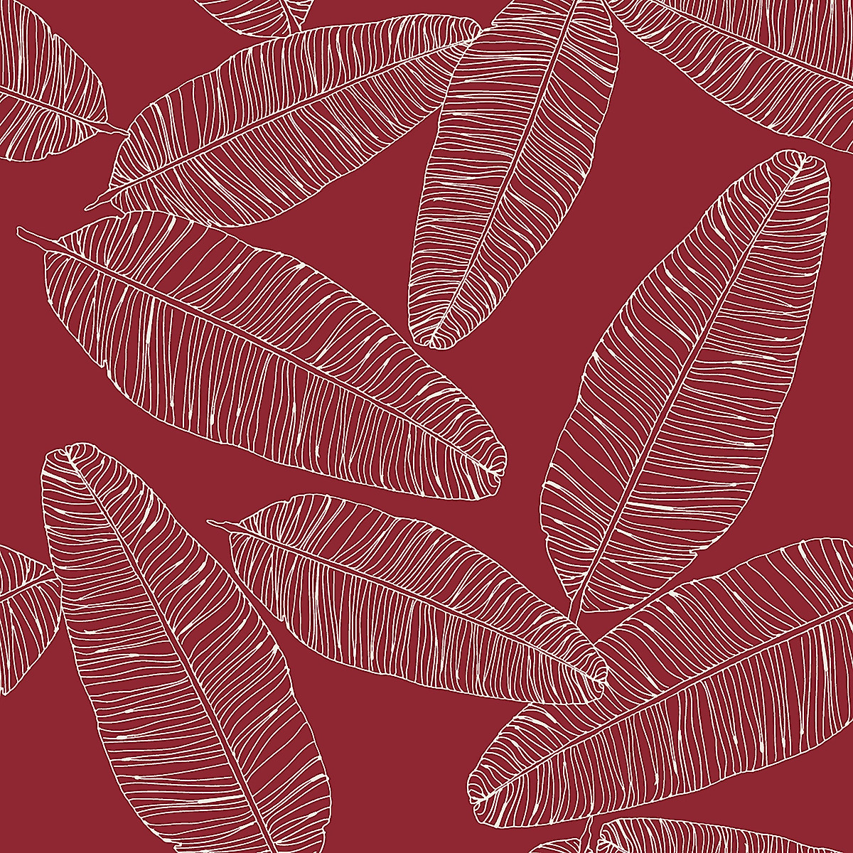 Arden Selections Modern Outdoor Chaise Cushion 21 x 46, Red Leaf Palm