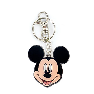 Disney Mickey Two Sided Colored Pewter Key Ring Black, 1"