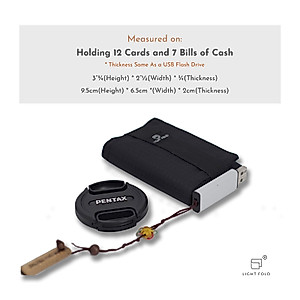 LIGHT FOLD Slim Minimalist Wallets for Men Trifold Nylon Card Holder Men's Wallet Ultra Thin & Stylish Design Front Pocket Wallet with RFID Blocking Hold Up to 12 Cards & Cash