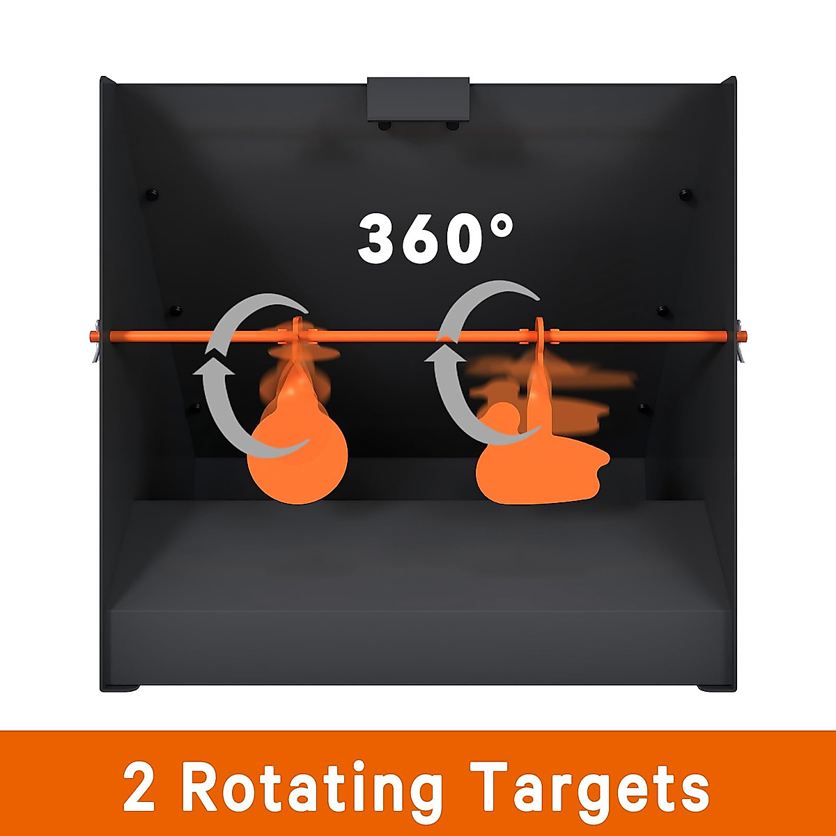 Atflbox Pellet Trap Target with 12''x12'' Splatter Bullseye Paper Targets and Spinning Shooting Targets for .177 Caliber, Shooting Targets for Air Gun Airsoft BB Gun Rifle (Airgun)