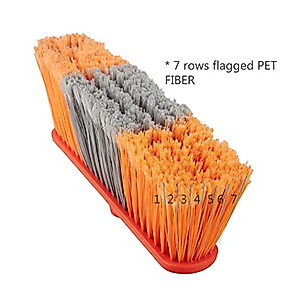 Broom Indoor Outdoor Angle Broom Household Heavy Duty Broom with Long Handle 56" for Floor Cleaning Great for Home Kitchen Garage Patio Garden Pet Hair