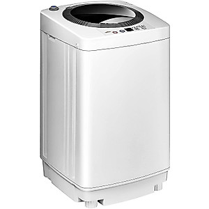 FUTADA Full Automatic Washing Machine, 8 Lbs Capacity Laundry Washer & Spin w/Drain Pump, Long Hose, Portable Compact Washing Machine for Camping, Dorms, Apartments