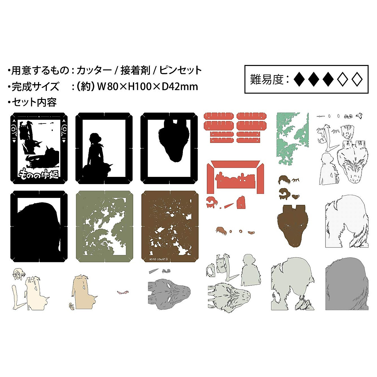 Ensky - Princess Mononoke Paper Theater Craft (PT-141)