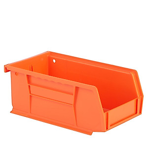 Hudson Exchange 7-1/2" x 4" x 3" (24 Pack) Plastic Stackable Storage Bin and Hanging Container, Orange