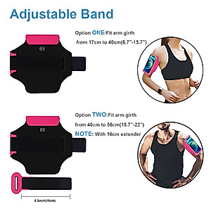 BUMOVE Armband for iPhone 15/14/13/12/11,iPhone 15 Pro/14 Pro/13 Pro/12 Pro/11 Pro with AirPods Holder Gym Running Workouts Arm Band Case (Pink)