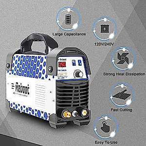 Plasma Cutter 50 Amp 1/2" Clean Cut CUT50D 110V/220V IGBT Air Plasma Cutting Machine Compact Metal Cutter High Frequency Inverter Cutting for Alloy Mild Steel Cast Iron and Chrome