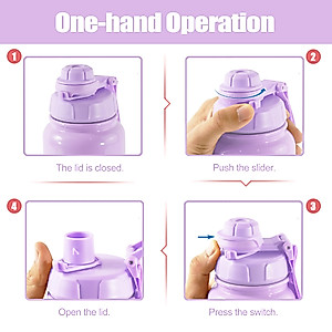 FECBK 4 Pack Sublimation Water Bottle Blanks 25 oz Sublimation Sports Water Bottles with Lid and Portable Rope Stainless Steel Insulated Sublimation Tumbler Blanks Flask for Sports Travel Gym, Purple