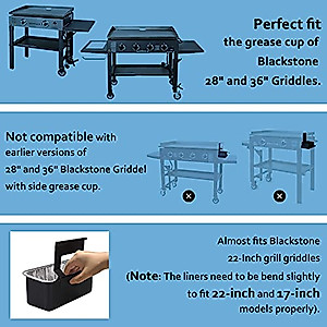 Matchwaves 20 Pack Blackstone Grease Cup Liners, Grease Catcher Liner, Aluminum Foil Drip Pan for 28 and 36 inch Blackstone Griddle
