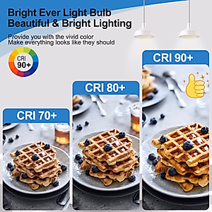 CRLight 2W 4000K LED Candelabra Bulb Daylight White 30W Equivalent 300LM, E12 Base Dimmable LED Chandelier Filament Light Bulbs, Antique Style B10 Clear Glass Candle Torpedo Tip, 12 Pack