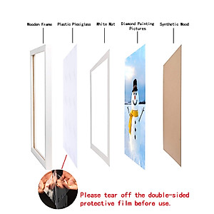 WKDP 16x20 Diamond Painting Frame 40x50cm Diamond Art frames ,Display Pictures 16x20inch40x50cm Without Mat or 14x18inch35x45cm With Mat , Poster Frames Wall Gallery Photo Frames Wall Hanging