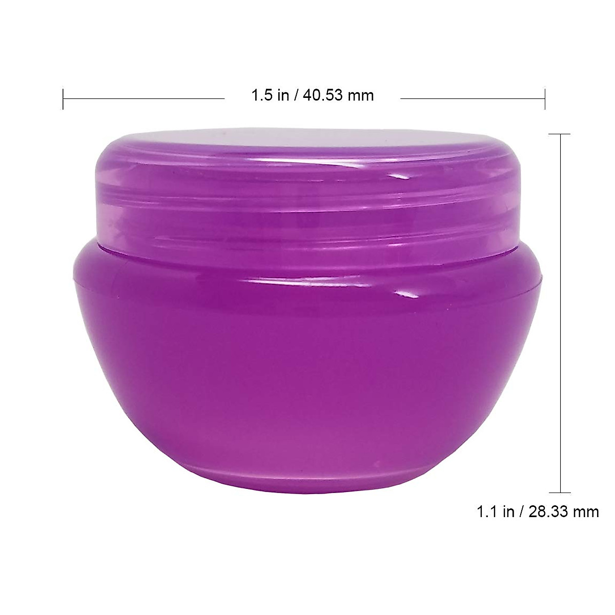 Beauticom 10G/10ML Frosted Container Jars with Inner Liner for Scrubs, Oils, Salves, Creams, Lotions, Makeup Cosmetics, Nail Accessories, Beauty Aids - BPA Free (6 Pieces, LIGHT Purple)