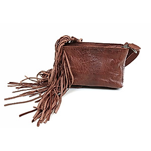 STS Ranchwear Harmony Crossbody with Fringe STS33588, Brown, Red