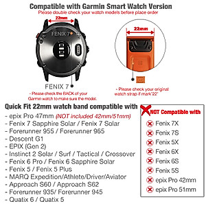 Abanen Hook and Loop Quick Dry Watch Band for Fenix 6/5/7/EPIX 2, 22mm Woven Nylon Ultralight Sport Wristband Strap for Garmin Fenix 6 Pro/Sapphire,Instinct,Forerunner 955 (Black Green)