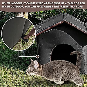 BNOSDM Outdoor Cat Dog Waterproof House Foldable Feral Cat Shelter Pet Tent Nest for Indoor Outdoor Stray Small Animals