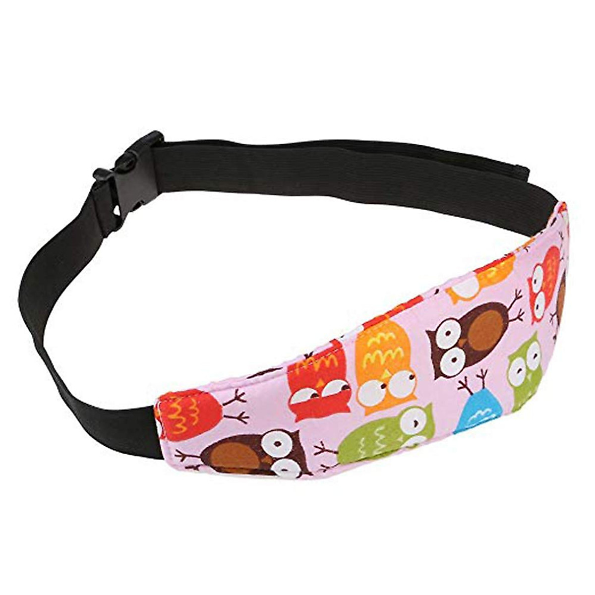 G-Tree 2 Pcs Fixing Band Baby Kid Head Support Holder Owl Print Sleeping Belt Car Seat Sleep Nap Holder Belt Baby Stroller Safety Seat Holder Belt(Pink)