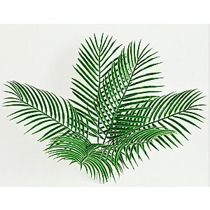 URToys 10Pcs Artificial Ombre Kwai Leafs Branch Fake Palm Plants Grass Flower for Home Wall Garden Wedding DIY Decoration