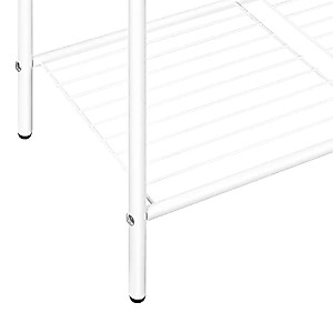 Towel Racks for Bathroom Freestanding 3-Tier Towel Stand Rack for Bath Towel Stand Holder with Bottom Storage Shelf Organizer for Laundry Room White