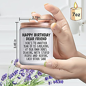Happy Birthday Gifts for Women - Funny Gift for Best Friend Coworker Classmate Bestie Present Lavender Candle