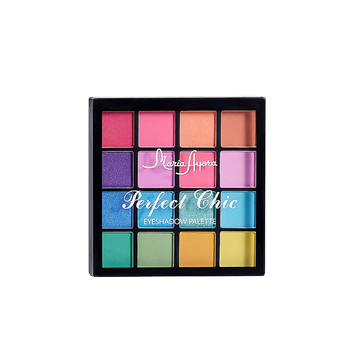 MARIA AYORA Professional Eyeshadow Palette Makeup,16 Colors Ultimate Highly Pigmented Eye Shadow Cosmetics Pallet,Brights,1 Count