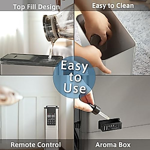 YOKEKON Humidifiers for Bedroom Large Room, 3.4Gal/13L Warm and Cool Mist Humidifiers for Home 1000 sq ft, Quickly & Evenly Humidify Whole House, Top Fill, Aroma Box, Baby Yoga Plants, Silver