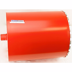 14" Inch Diamond Wet Core Drill Bit 1-1/4” Threaded by BLUEROCK Tools for Concrete Rebar Asphalt Brick Rock Masonry Hole Barrel Coring