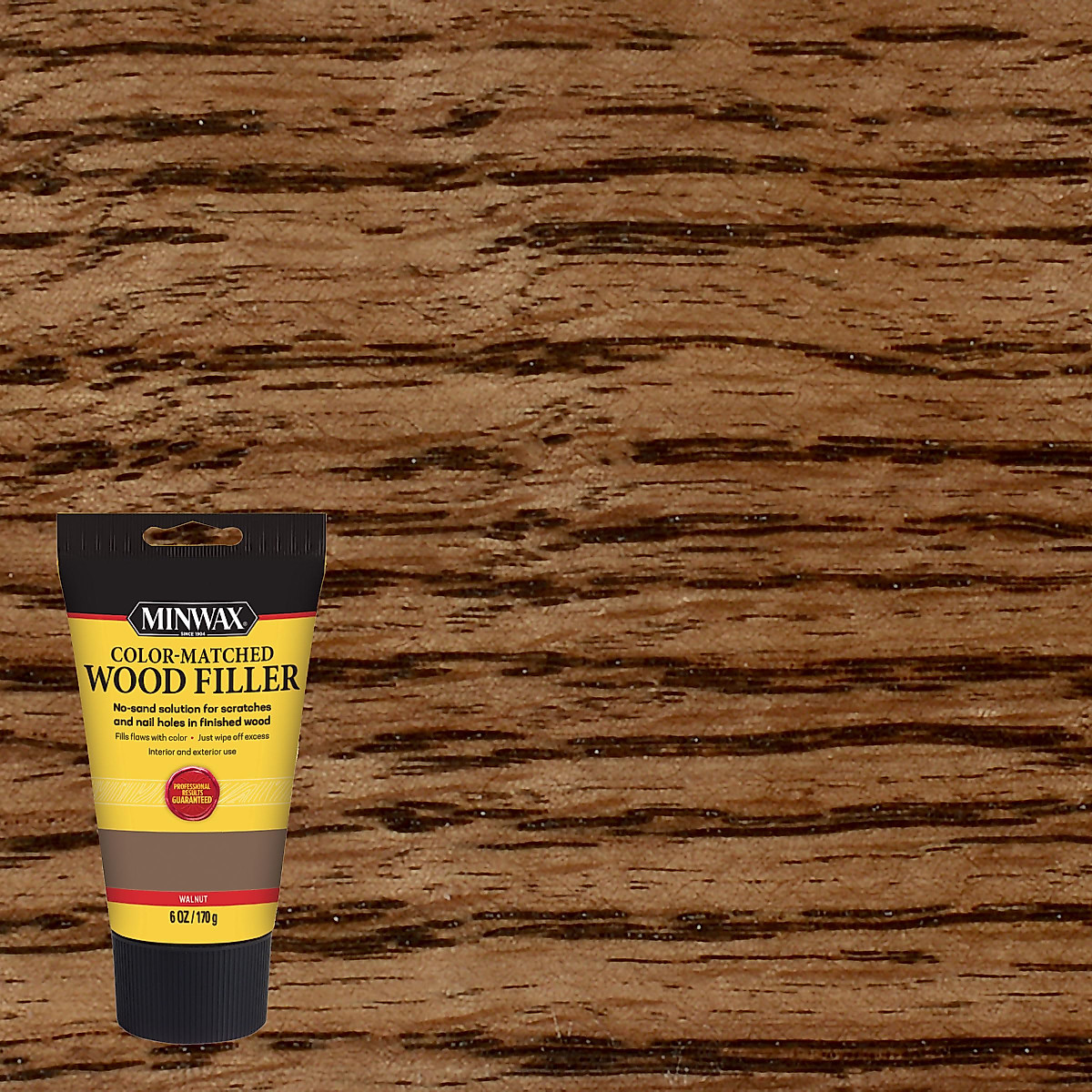 Minwax 448530000 Color-Matched Filler Wood Putty, 6 oz, Walnut, 6 Ounce