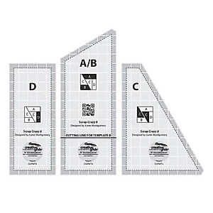 Creative Grids Scrap Crazy Templates Quilt Ruler - CGRMT4