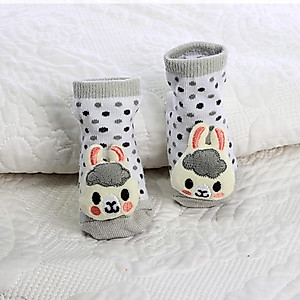 Lil' Llama Baby Rattle Socks - Rattle Socks for Baby Boy & Girl - Rattle Animal Socks - Baby Socks with Rattles - Baby Sock Rattles