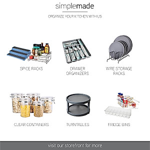 SIMPLEMADE 3-Tier Spice Rack Organizer - Versatile Storage Shelf for Kitchen, Bathroom, Bedroom & Office, Set of 1, Clear