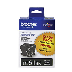 Brother LC61BK 2 Pack Black -Ink Cartridges