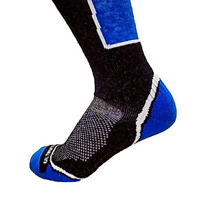 Ultimate Socks Mens Midweight Merino Wool Ski Snowboard Warm Socks Blue Large 9-11.5