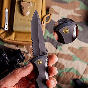 3 Sets Thumb Studs, Titanium Screws Replacement Thumb Studs Pocket Blade Screws for Knives Benchmade 535 Bugout (Gold)