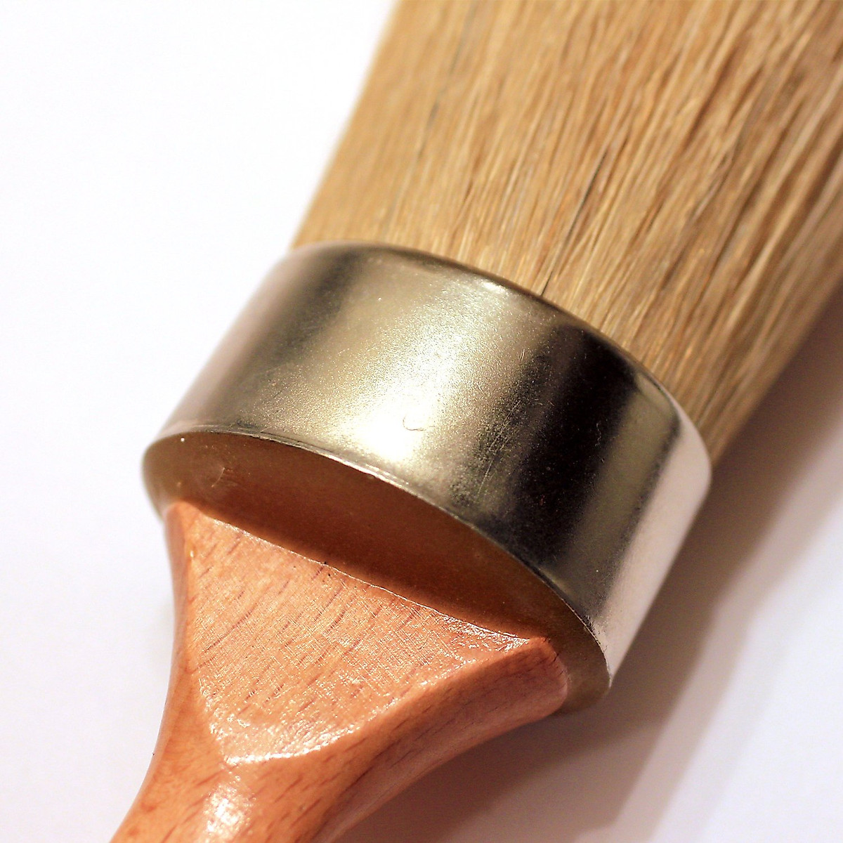 Brossum Extra Large 2-in-1 Round Chalk and Wax Paint Brush | Painting or Waxing Furniture | Handmade with All Natural Bristles and Ergonomic Handle | Dark or Clear Wax | DIY, Home Decor, Wood