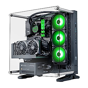 TThermaltake Shadow 360T AIO Liquid Cooled CPU Gaming PC (AMD Ryzen™ 5 5600X 6-core, DDR4 3600Mhz 16GB RGB Memory, NVIDIA® GeForce RTX™ 3060 Ti, 1TB NVMe M.2, WiFi, Win10 Home) P3BK-B550-36T-LCS