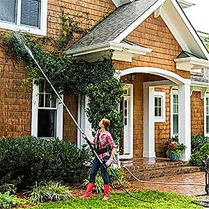 Biswing Commercial Grade Telescoping Pressure Washer Wand for Pressure Washers with Belt, Gutter Cleaner Attachments & 5 Nozzle Tips, 4000 PSI