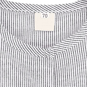 Symunnia Toddler Baby Summer Clothes Sleeveless Tank Bodysuit Stripe One Piece Jumpsuits Linen Romper Outfit(6-9months,Striae)