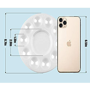 inifus 22 PCS Paint Tray Palettes for Kids, Plastic Paint Pallet with 10 Wells, Acrylic Artist Paint Tray Palette for Kids, Students to Acrylic Oil Watercolor Craft Supplies DIY Art Painting