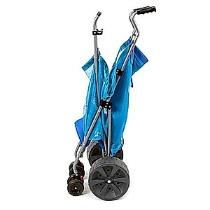 Seina All-Terrain Beach Cart Wheeler with Big Wheels for Sand | All Terrain Cart, Wide Wheels, Cart for Beach, Sand Cart, Beach Trolley, Collapsable, Compact, | Blue
