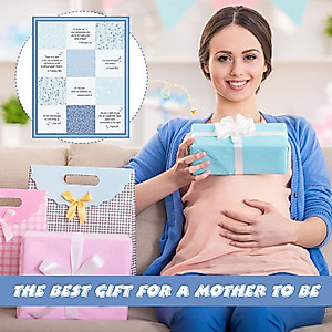 Oudain Christian Baby Blankets for Baby Blanket with Bible Verses Scripture Flowers Paisley Baby Receiving Baptism Blanket Christian Christening Gifts for Newborn Kids, 30 x 40 Inch (Blue)