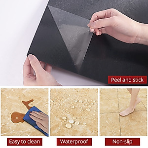 WESTICK Peel & Stick Floor Tiles Thicker Vinyl Tile Flooring Yellow Marble Waterproof Tile Sticker Adhesive Removable Backsplash Tile Unique Flooring Cover for Kitchen, Topaz Texture 5 Pack 12 x 12 IN