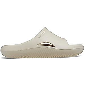 Crocs Unisex Mellow Slides Sandal, Bone, 8 US Men