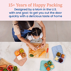 Bentgo Easyboxes 4-Compartment Snack Containers - 8-Piece Set with 4 Trays & 4 Custom-Fit Lids to Seal in Freshness - Reusable Food Storage & Meal Prep Bento BPA-Free Containers (Pastels)