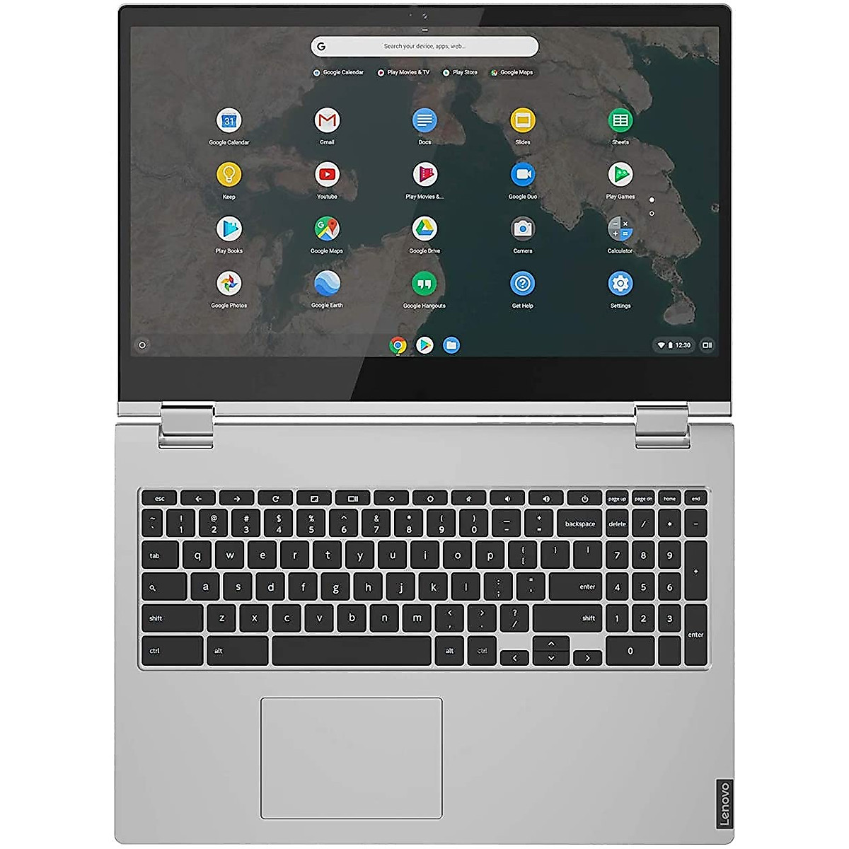 Lenovo Newest Chromebook C340 15.6" FHD Touchscreen 2-in-1 Laptop, Intel Core i3-8130U(up to 3.4 GHz, i5-7200u), 4GB RAM, 64GB eMMC, WiFi, Bluetooth, Chrome OS, w/Ghost Manta 64GB SD Card
