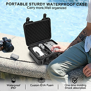 Lekufee Portable Travel Waterproof Hard Case Compatible with DJI Mini 2 SE/DJI Mini 2 Drone/DJI Mini 4K and DJI Mavic Mini 2 Drone Accessories(CASE ONLY)