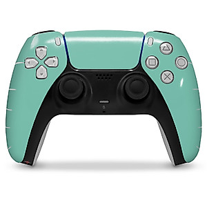WraptorSkinz Skin Wrap compatible with Sony PS5 DualSense Controller Solids Collection Seafoam Green (CONTROLLER NOT INCLUDED)