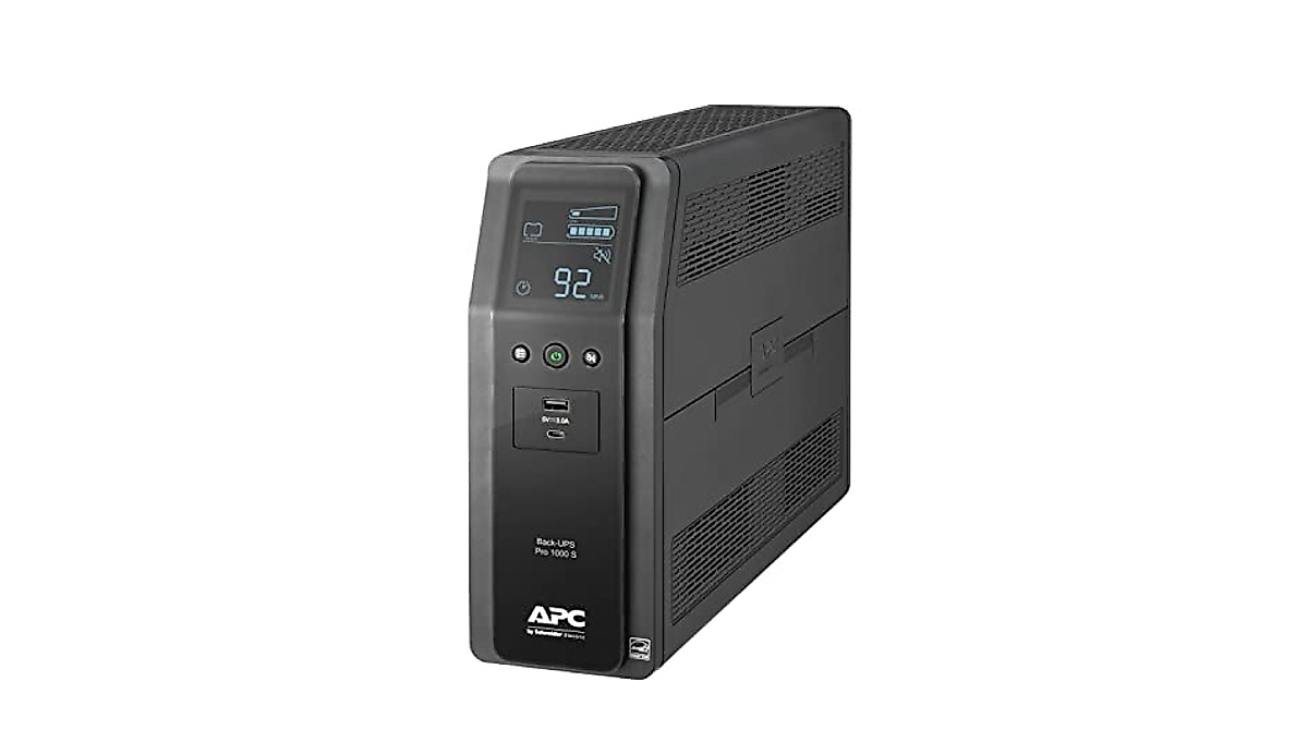 APC UPS 1000VA Sine Wave Backup with Surge Protection and USB Charging