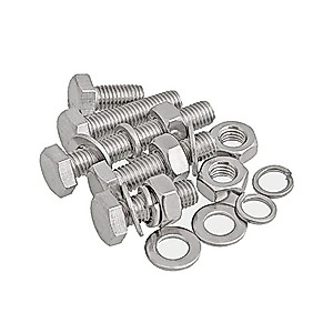 CHANWA Stainless Steel Hexagonal Bolts and Nuts Set Daquan Extended Screw Combination (Size : M5*12)