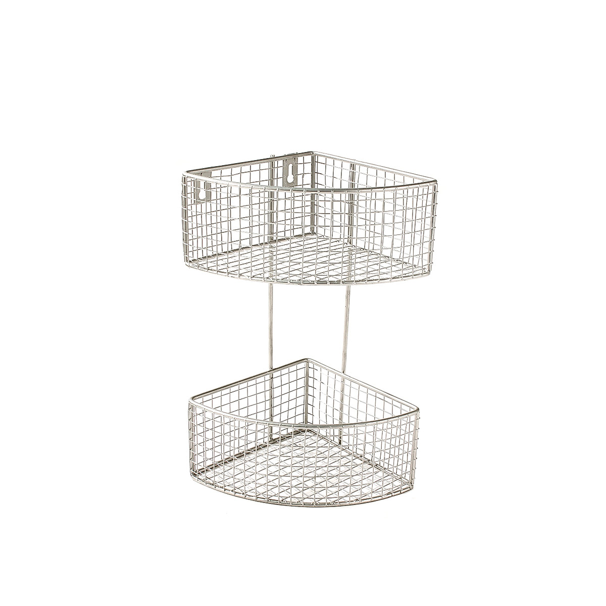Spectrum Diversified 2-Tier Corner Basket, Satin Nickel