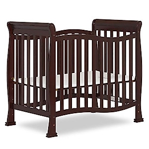 Dream On Me Violet 4-In-1 Convertible Mini Crib In Espresso, Greenguard Gold Certified, JPMA Certified, 3 Position Mattress Height Settings, Non-Toxic Finish