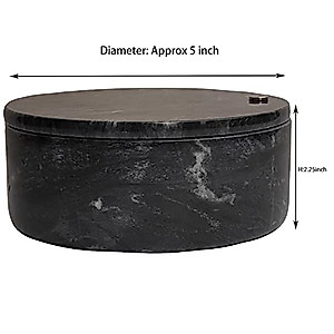 Ritadeshop Salt and Pepper Bowl/Dual Compartment Cellar with Swivel Top for Salt, Spice and Herbs Storage